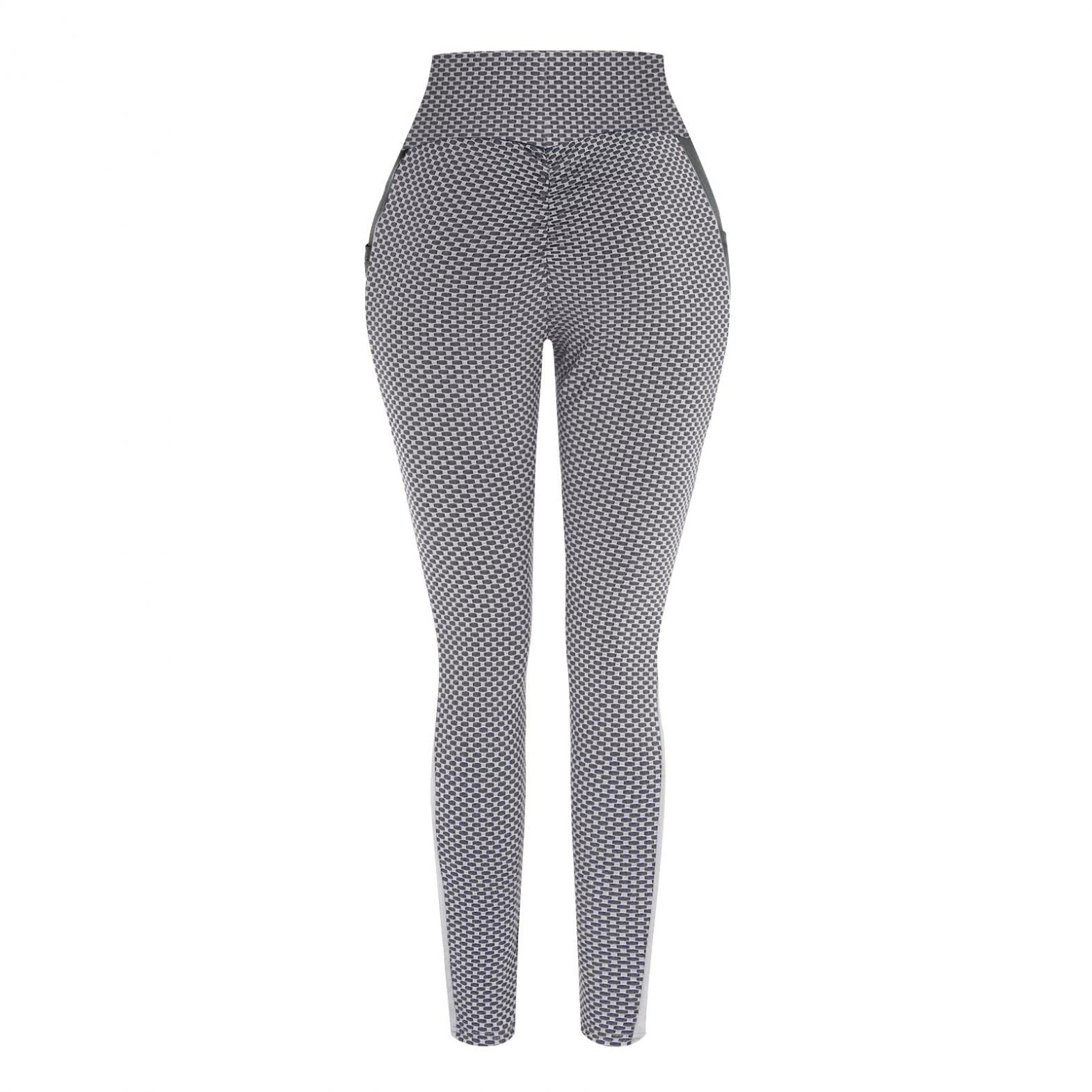 Leggings with Pocketss for Women Butt Lifting Tummy Control High Waisted Running Sports Pants Athletic Leggings Gray