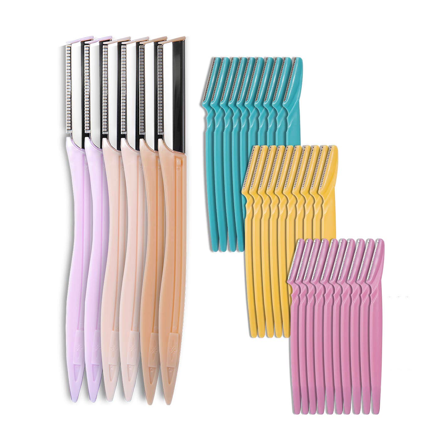 Jakie-Mar Total 36pcs Eyebrow Razors Multifunctional Face Razor and Eyebrow Shaper With Precision Cover for Men & Women