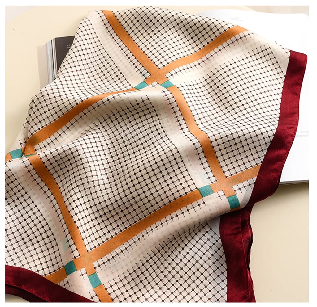 LEIGE Literary Silk Satin Scarf Women's Spring and Autumn Long Mulberry Silk Scarf Shawl (Color : A, Size : One Size)
