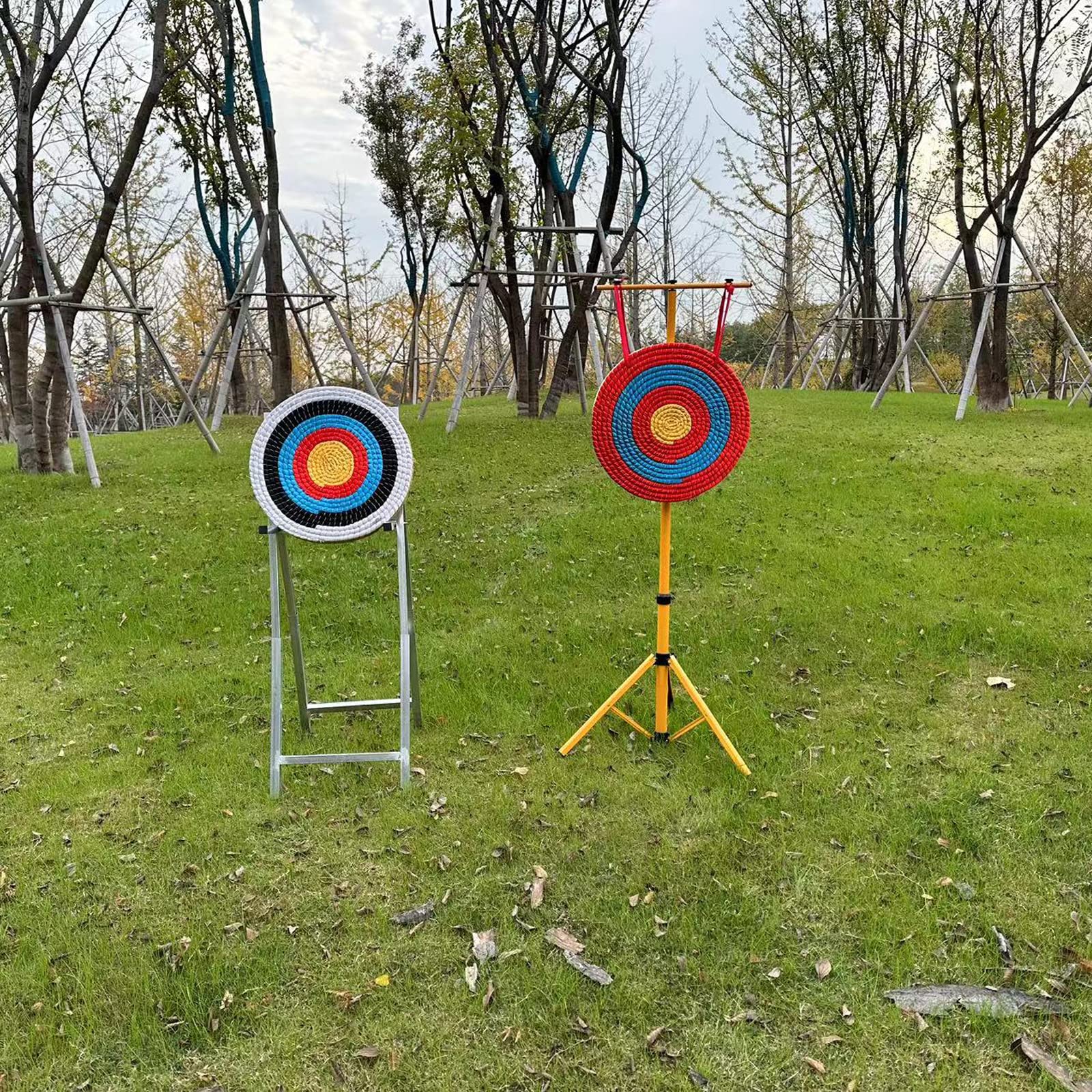 Meuiosd Archery Target Stand ,Folded Archery Target Stand for Grass Target & Point Bag Archery Target