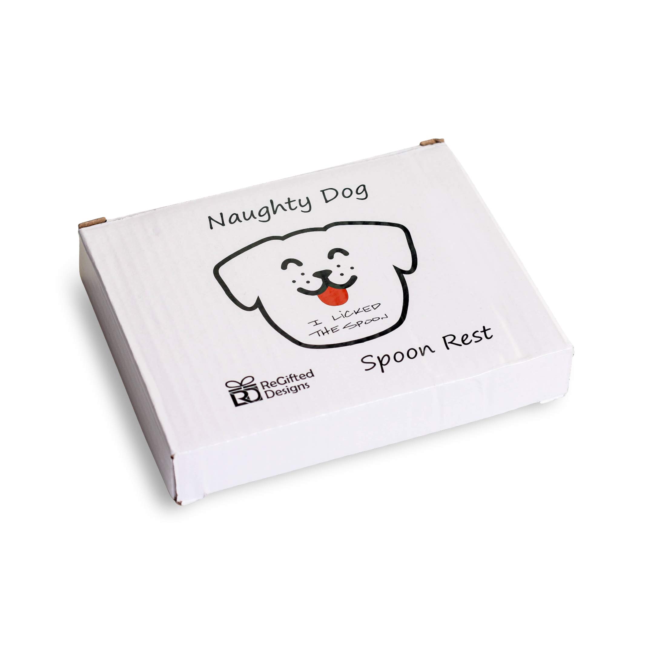 Naughty Dog Spoon Rest, Ceramic Dish, Cute Novelty Gift for Dog Lovers