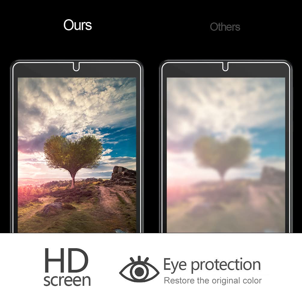 KLWAINM [2 Pack] Tablet Tempered Glass Screen Protector For TCL TAB 8 LE 9137W/9132X 8.0 Inch 2023 Release Tablet with 2.5D 9H Anti Scratch Transparent HD Clear Bubble Free Protective Film