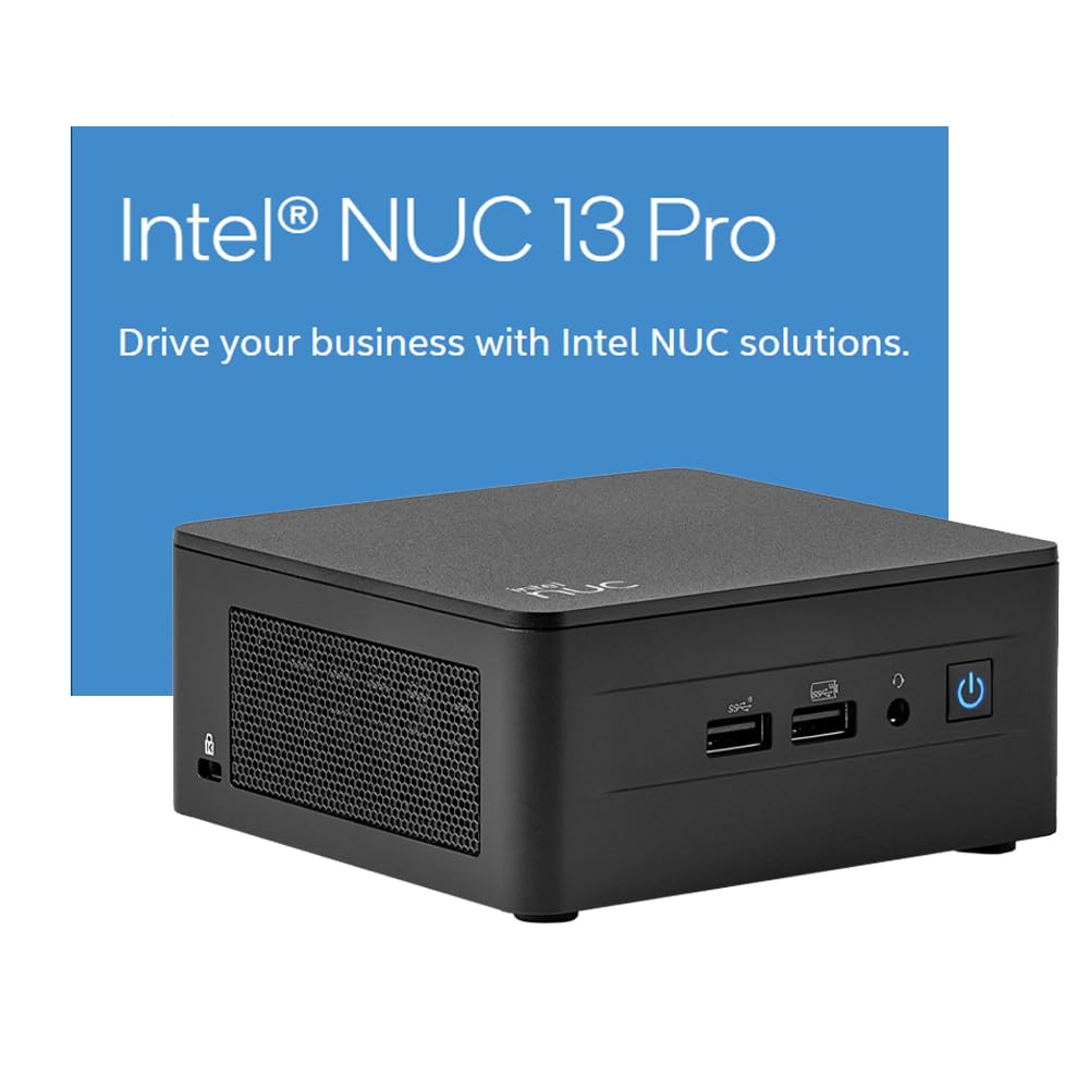 Intel 2023 NUC 13 Pro Kit NUC13ANHi5 Tall Mini PC Business Desktop Computer, 13th Gen 12-Core i5-1340P, 16GB DDR4 RAM, 512GB PCIe SSD, WiFi6, Bluetooth 5.3, Windows 11 Pro, BROAG Mouse Pad, Black
