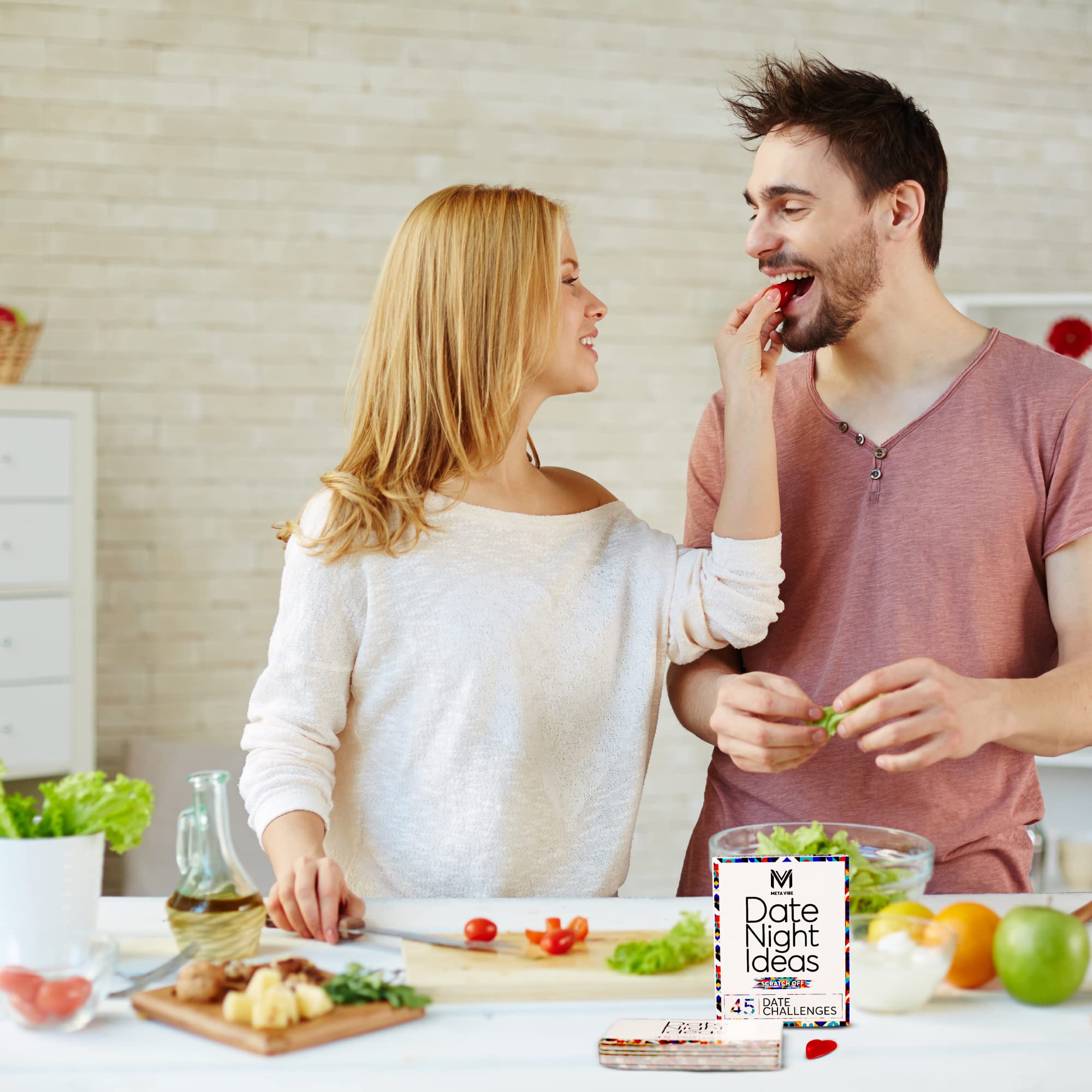 Meta Vibe Date Night Ideas for Couples - Adventure Together and Ignite Romance with Unique Date Plans - Fun Game for Anniversaries - Valentines Box Kit with 45 Scratch-Off Cards