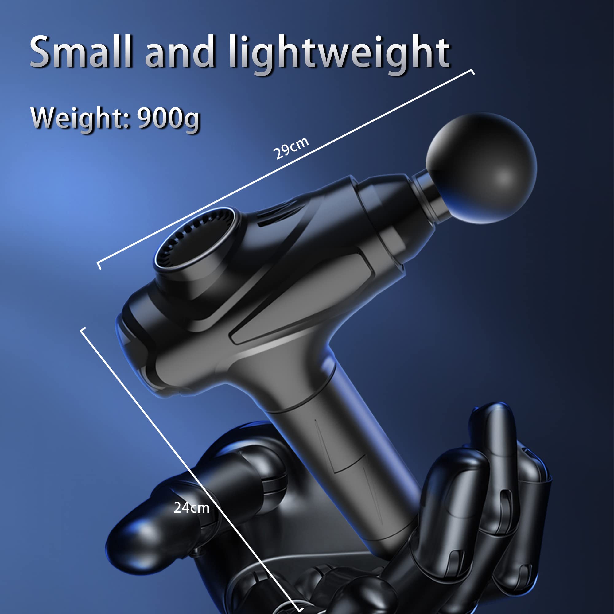 mloertoy Percussion Massage Gun - Muscle Massage Gun Attached 13 Massage Heads, Portable Ultra Deep Tissue Massager (Black)