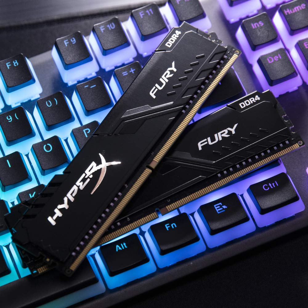 HyperX Fury 8GB 3200MHz DDR4 CL16 DIMM (Kit of 2) Black XMP Desktop Memory HX432C16FB3K2/8