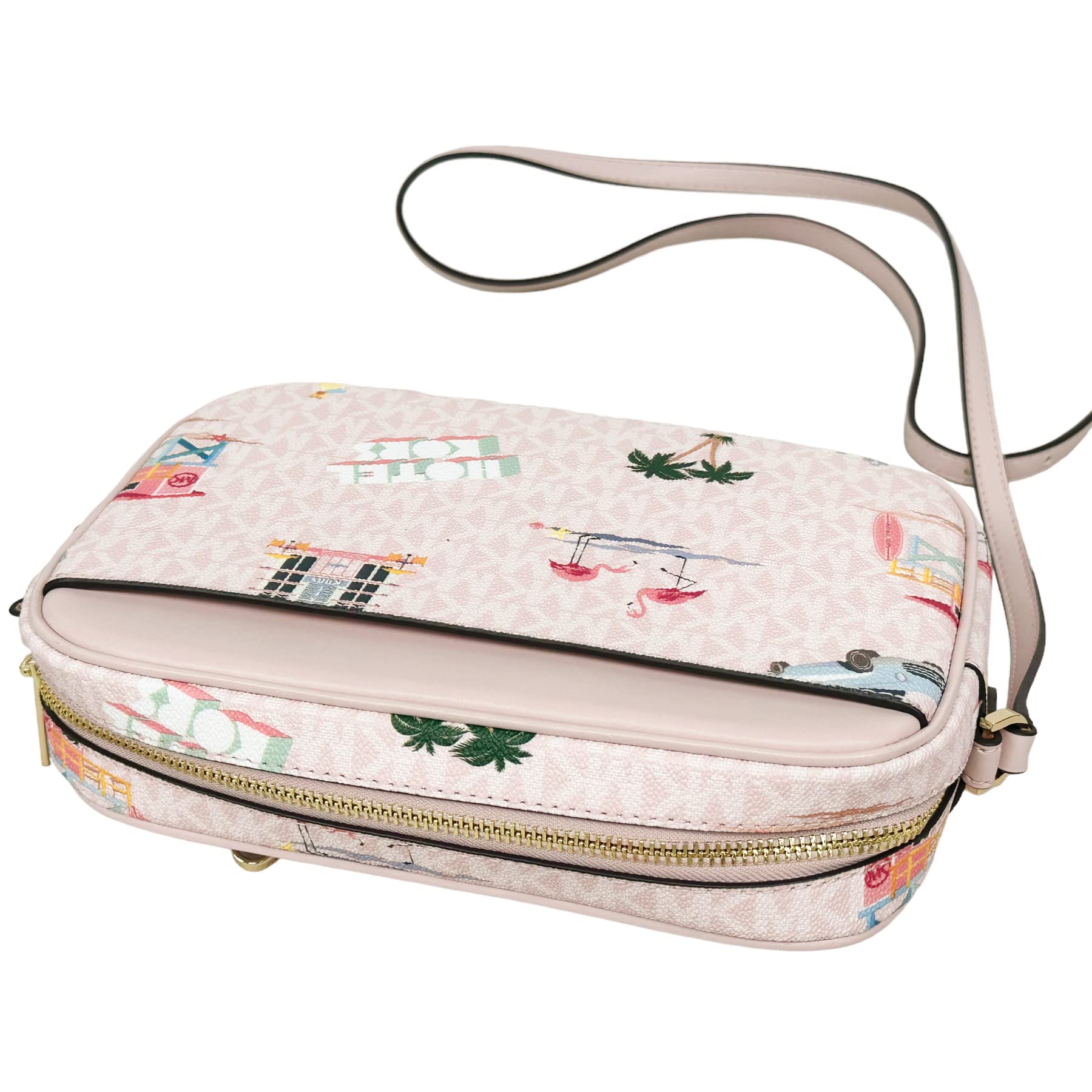 Michael Kors Jet Set Travel Chain Crossbody Light Powder Blush Pink MK Miami