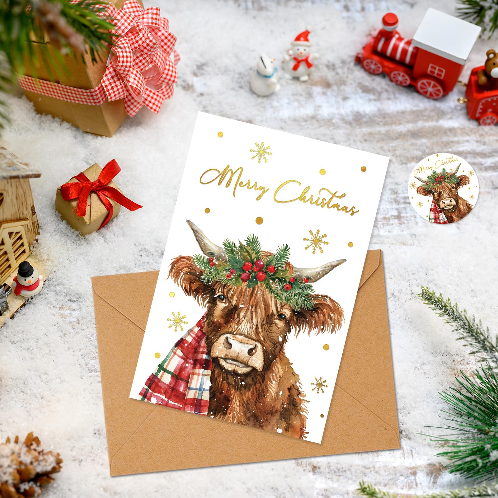 Whaline 36 Pack Halloween Greeting Cards with Sticker Envelope Vintage Ghost in Nature Blank Note Cards Bulk for Party Invitations