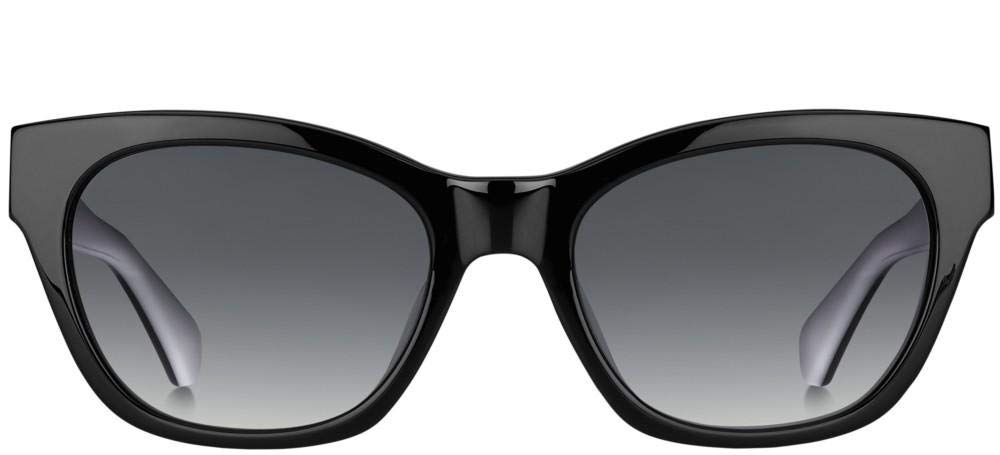 Kate Spade New York Women's Jerri/S Cat Eye Sunglasses, Black/Gray Shaded, 50mm, 18mm