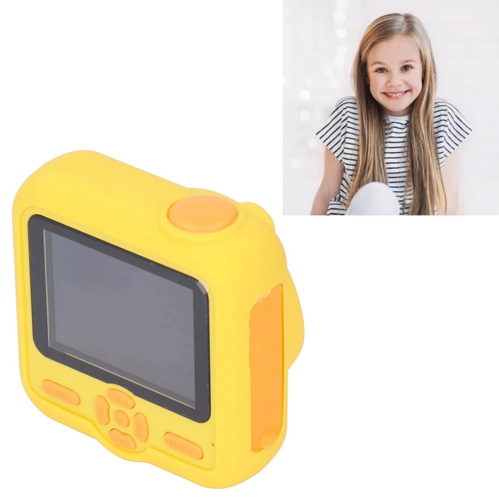 Kid Camera Digital, Childrens Camera Multi Function 32GB Memory Card Yellow Tiger 720P Video Resolution for Christmas for Home for Boys for Outdoor