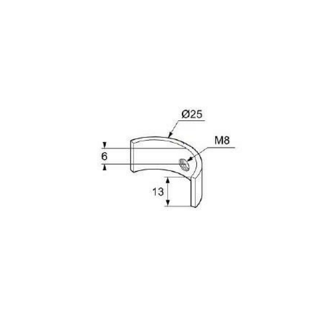 M8 8mm Threaded Half Moon Washers Nuts for Bunk Beds Cots