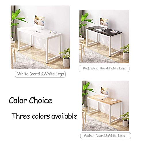 HomeSailing Black I Shape Computer PC Gaming Desk Table 41” Modern Wood Office Home Workstation Writing Study Desk(Black)