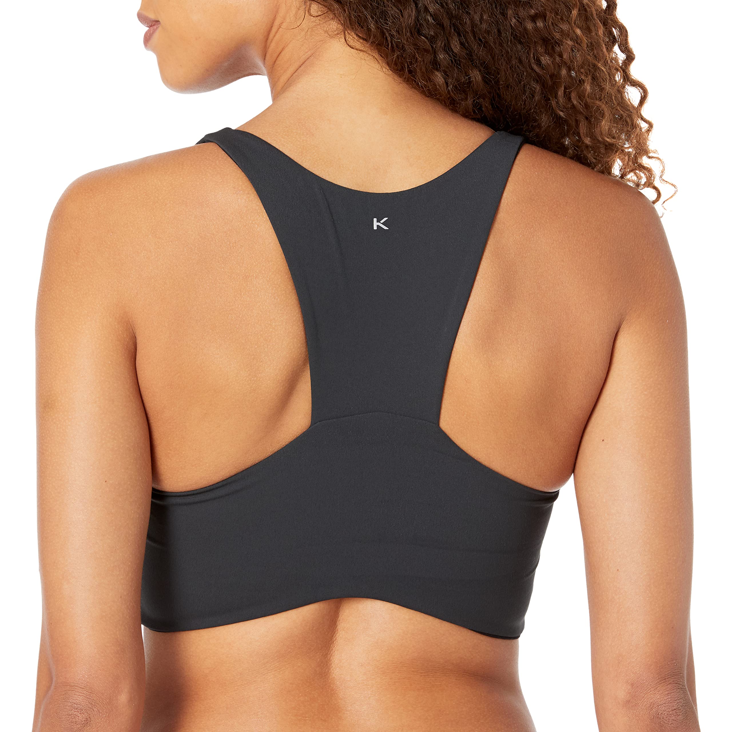 Koral womens Ring Sports Bra Yoga Shirt, Black, Large US