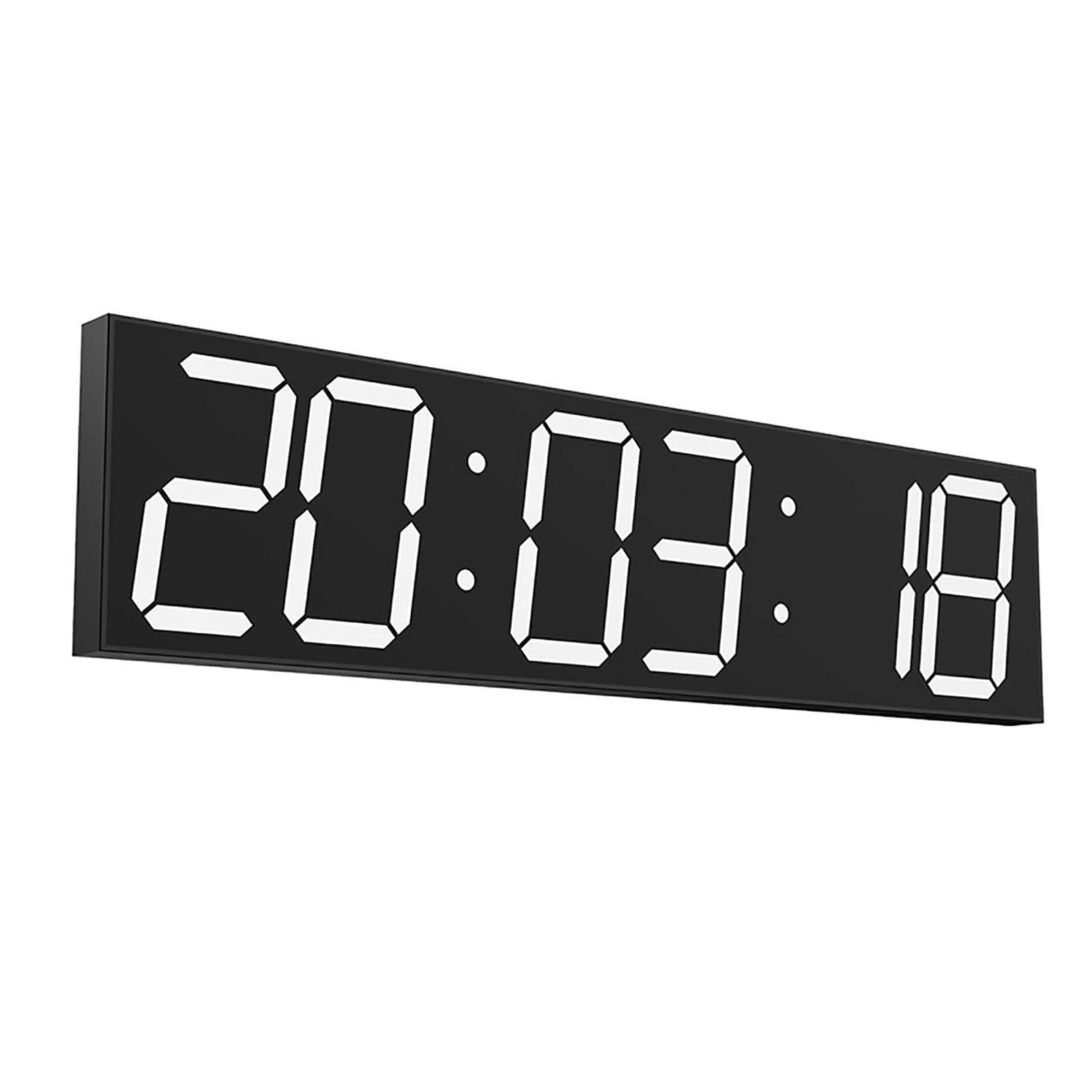 Oversized Double-Sided Digital LED Wall Clock, 6-Digit HD Display &Plexiglass Panel, 6âBig Numbers & Slim body, Remote Control Count up/Countdown Timer Clock, Ideal for Public Places, Gym ( Color : Wh