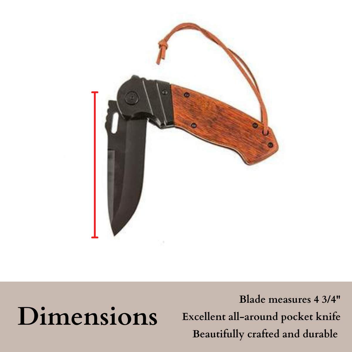 JDS Personalized Folding Pocket Knife with Clip (Initials Design) - Engraved Christmas Gift and Birthday Gift for Boyfriend, Dad, Husband, Grandpa - Stocking Stuffers for Men - Groomsmen Gift