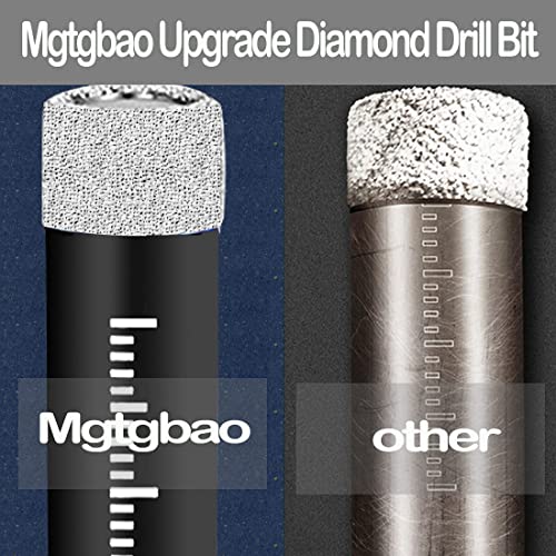 Mgtgbao 10pc 3/16” Dry Diamond Drill Bits Set,10PCS 5mm Hex Shank Core Drill Bit Brazed with Cooling Wax for Porcelain Tile Ceramic Concrete Granite Marble Hard Materials (not for Wood).