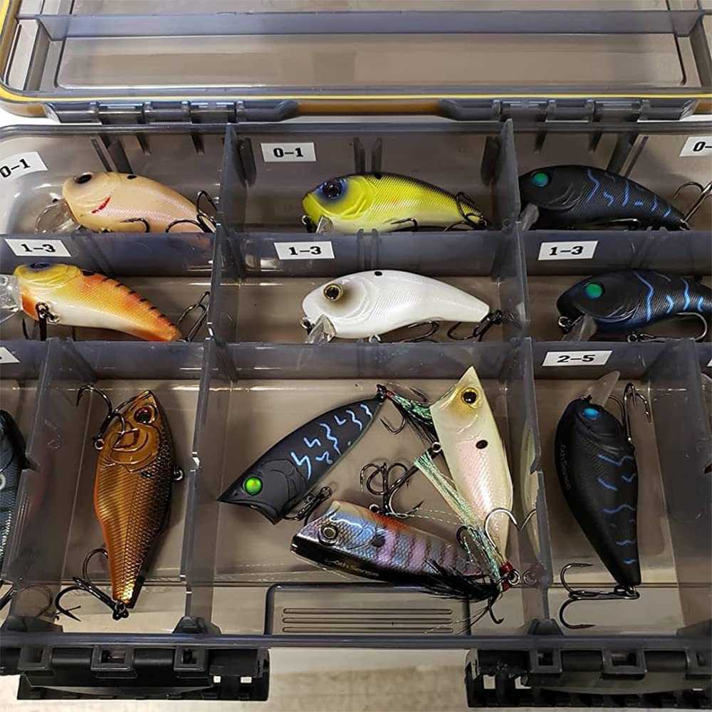 KEESHINE Waterproof Fishing Tackle Box, 3600 Tray Organizer with Adjustable Dividers,Sun Protection, Thicker Frame