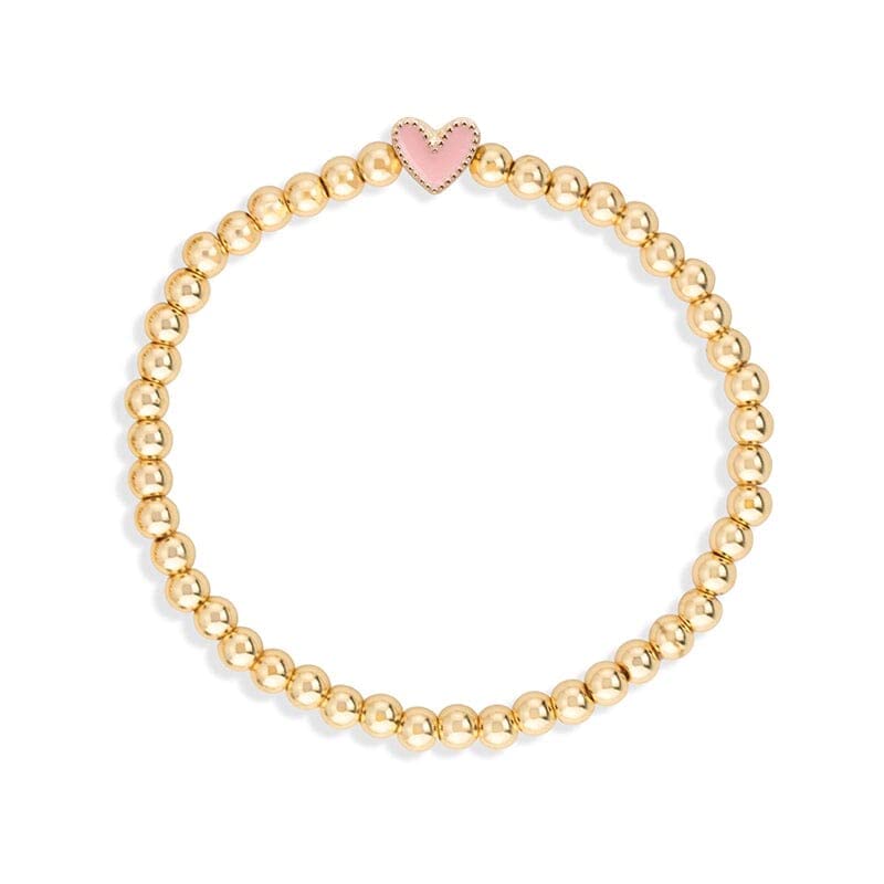 Luca + Danni Heart Stretch Bracelet For Women - Pink Made in USA