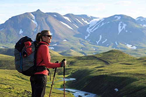 KOR Outdoors Aluminum Trekking Poles - Durable, Lightweight Aluminum 7075 Hiking or Walking Sticks – 2 pc Pack with Quick Adjustable Locks – Expandable to 54” – Cork Grip
