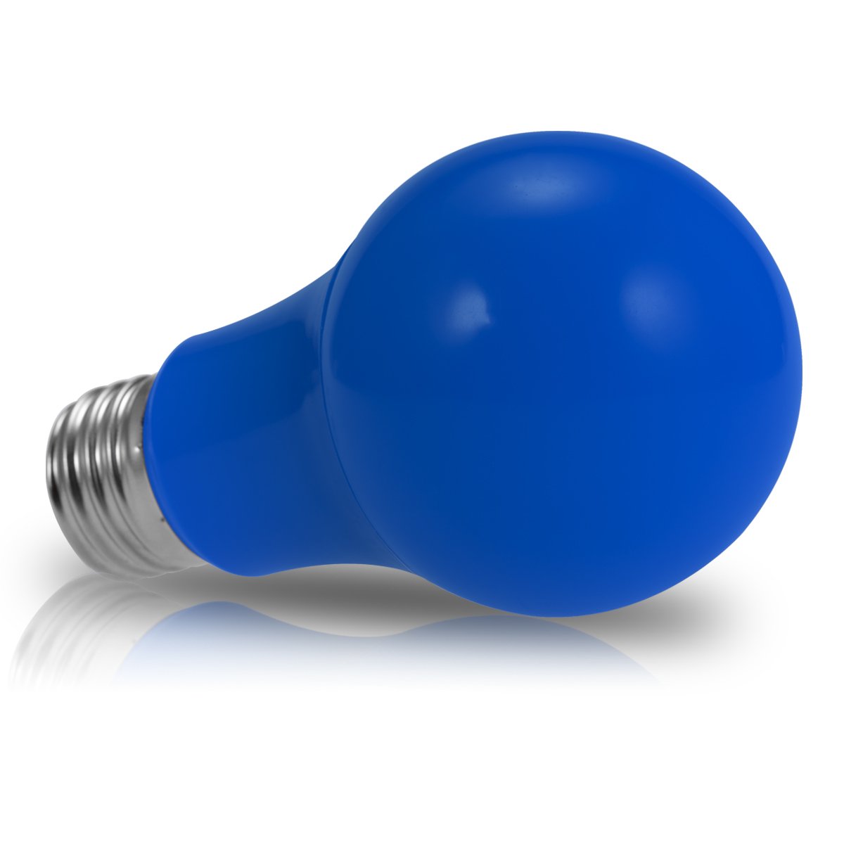 JandCase A19 Blue LED Bulbs, Holiday Lights, 8W(60W Equivalent), 400LM, Mood Lighting for Home Decoration, Bedroom, Bathroom, E26 Base, Not Dimmable, 6 Pack