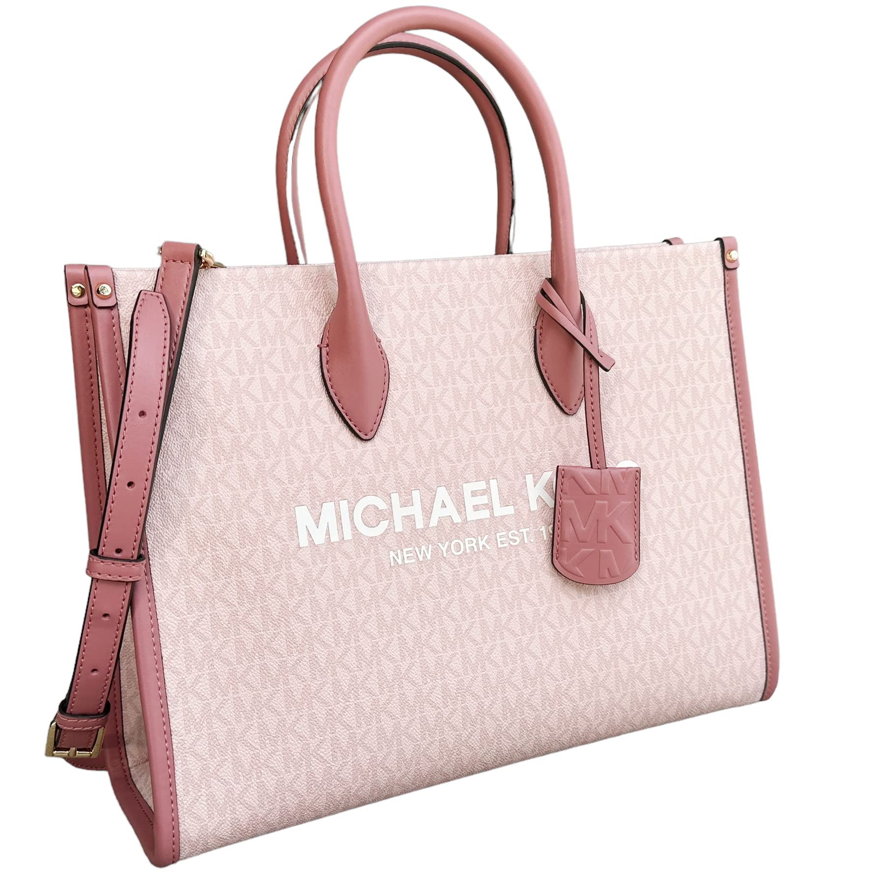 Michael Kors Mirella Medium Tote Bag (Dark Powder Blush Multi)