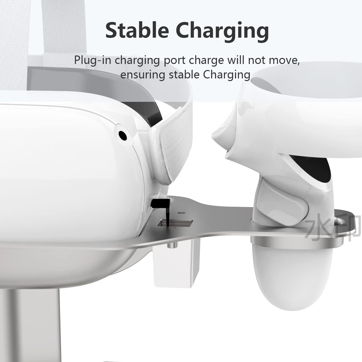 Mavicen Metal Charging Dock for Oculus Quest 2 and Elite Strap with Battery,Charging Station Stand Set:Headset Display Stand and Controller Mount,4 Rechargeable Batteries