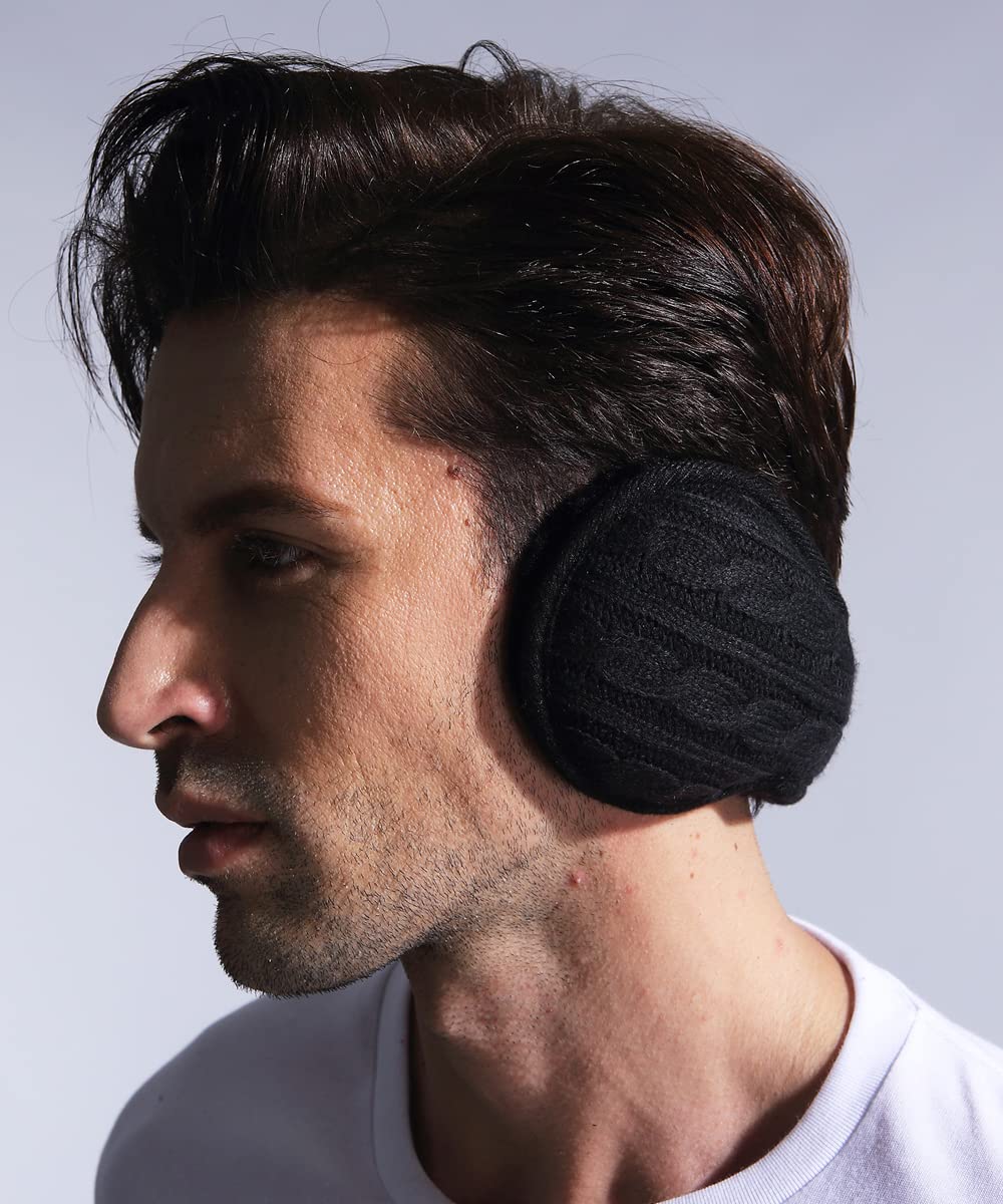 Metog Unisex Foldable Earmuffs Polar Knits Winter Earwarmer