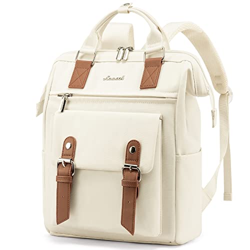 LOVEVOOK Mini Backpack for Women, Small Backpack Purse Cute Daypacks Stylish Bags for Shopping, Work, Dating, White-Brown
