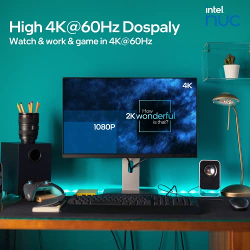 Intel NUC 12 NUC12WSHi7 Wall Street Canyon Mini Computer 12th Gen Core i7-1260P, 12 Cores(4P+8E), 16 Threads, 18MB Smart Cache, Iris Xe Graphics,16GB RAM, 1TB PCIe SSD, Win 10 Pro