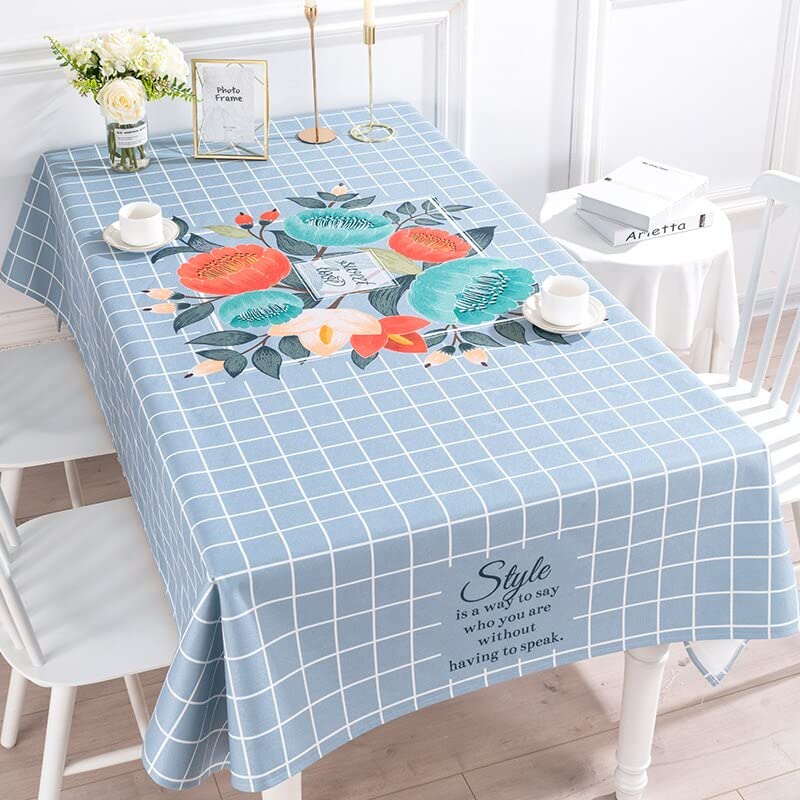 Nordic Ins Rose Flower Tablecloth Small Fresh Coffee Table Table Cover Household Rectangular Table Cover A11 140x210cm
