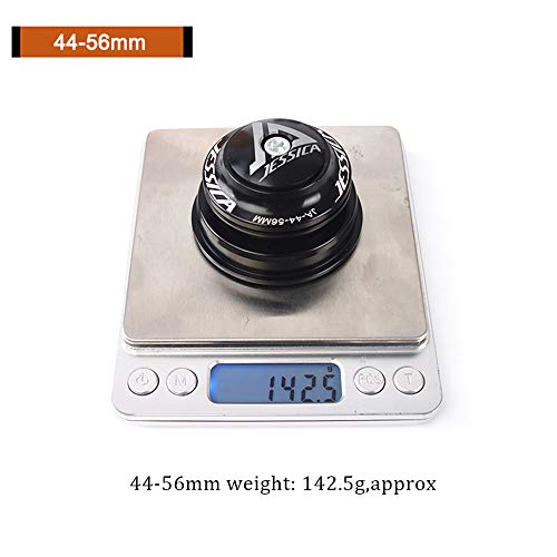 JESSICA 34/44/44-55/44-56mm 1-1/8 Threadless Double Sealed MTB Bearings Lightweight Headset, fit Mountain Bike Road Bicycle Straight Tapered Tube Frame Fork Star Nut Top Cap