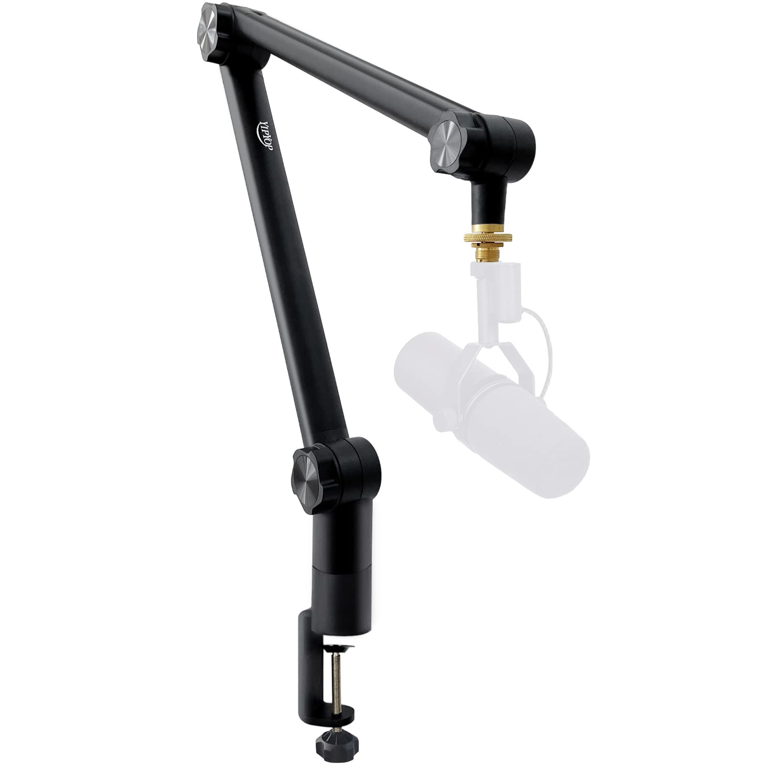 Microphone Arm stand, Upgraded Mic Arm Microphones Stands for live streaming Premium direct Broadcast Boom Arm with 360ยฐ Rotatable Clamp for Radio Studio, Podcast, Gaming