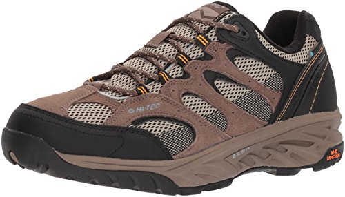 Hi-Tec Men's V-LITE Wild-FIRE Low I Waterproof Hiking Shoe, Taupe/Dune/core Gold, 12 Medium US