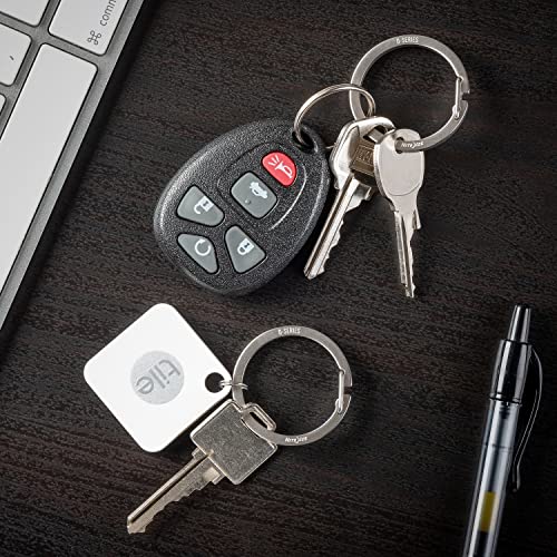 Nite Ize O-Series Gated Key Ring, Stainless Steel Split Ring Alternative, 2 Pack