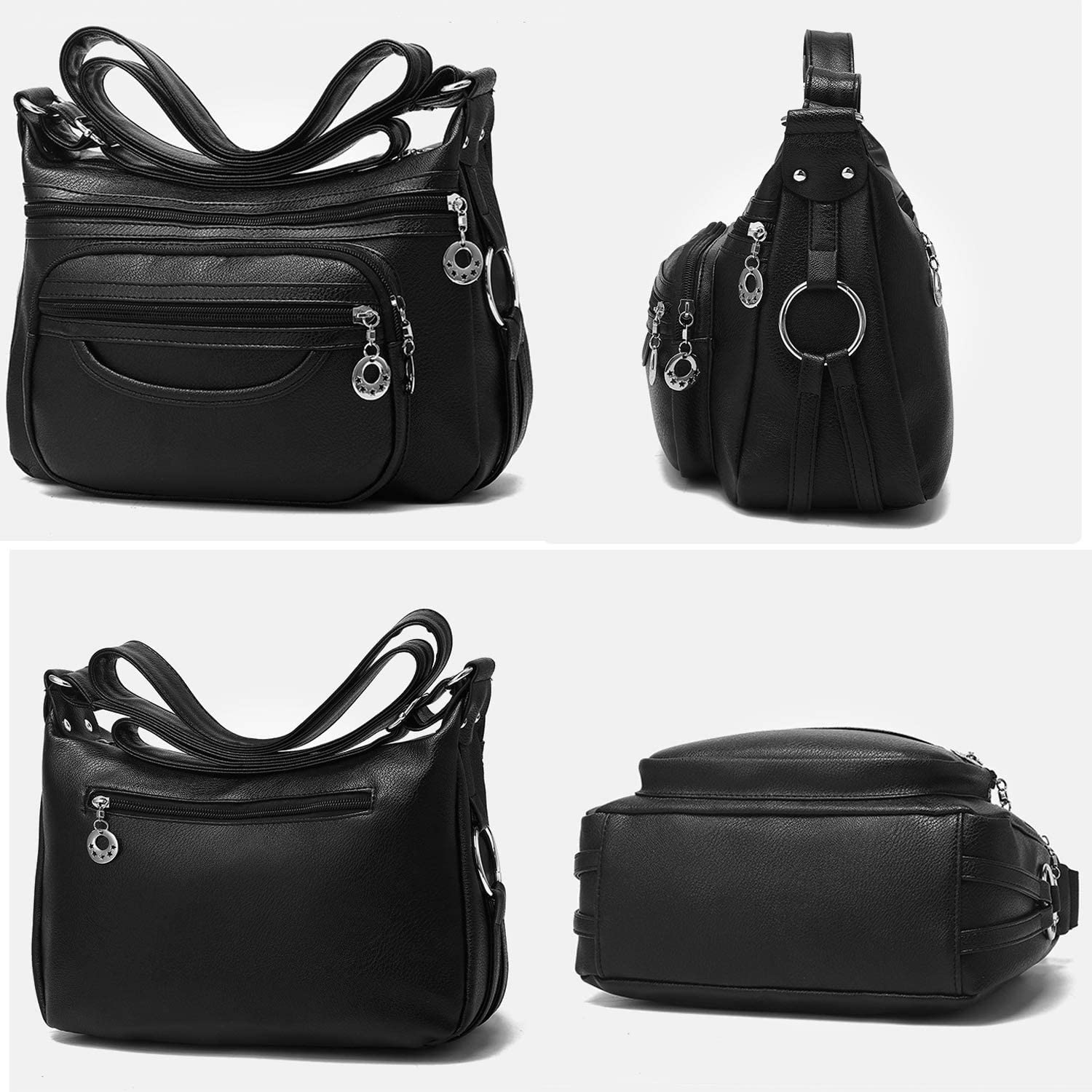 MABROUC Shoulder Handbag Purses for Women, Vegan Leather Crossbody Bag for Ladies and Girls with Adjustable Strap(darkblue)