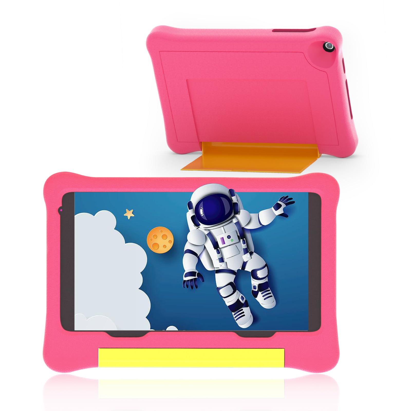 Kids Tablets 8 inch Android Tablet for Kids 4000mAh 2GB RAM, 32GB ROM, HD Display, Parental Control, Kids Edition Tablet with Protective Case (Pink)