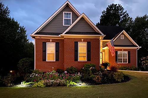 LampLust Solar LED Pathway Light - 9 Inch Tall, Cool White or Color-Changing, Modern Outdoor Bollard Lighting, Built-in Solar Panel, Stake & Battery Included