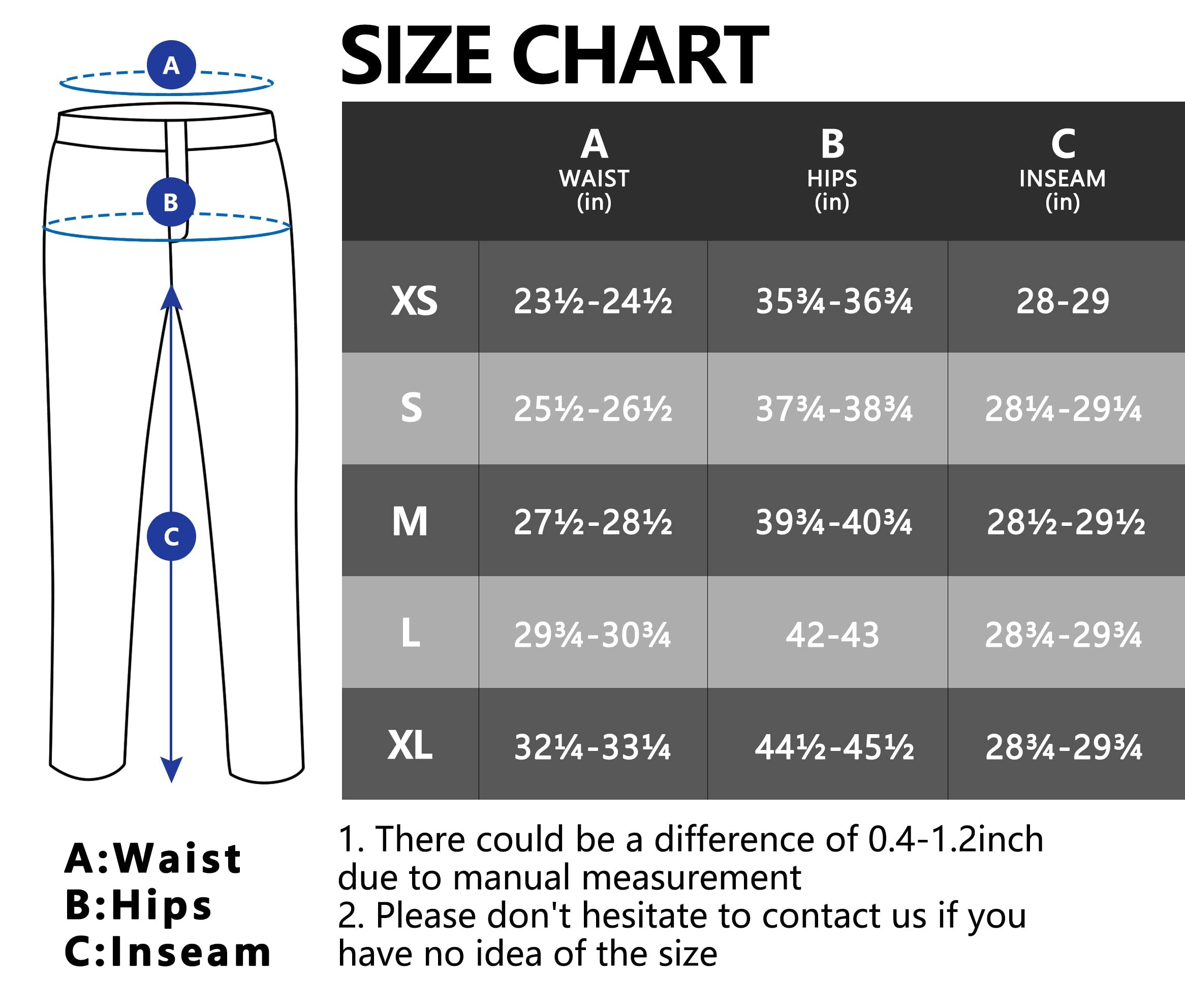 Little Donkey Andy Women's Ultra-Stretch Ankle Pants Quick-Dry Breathable for Running Travel Golf Black XL
