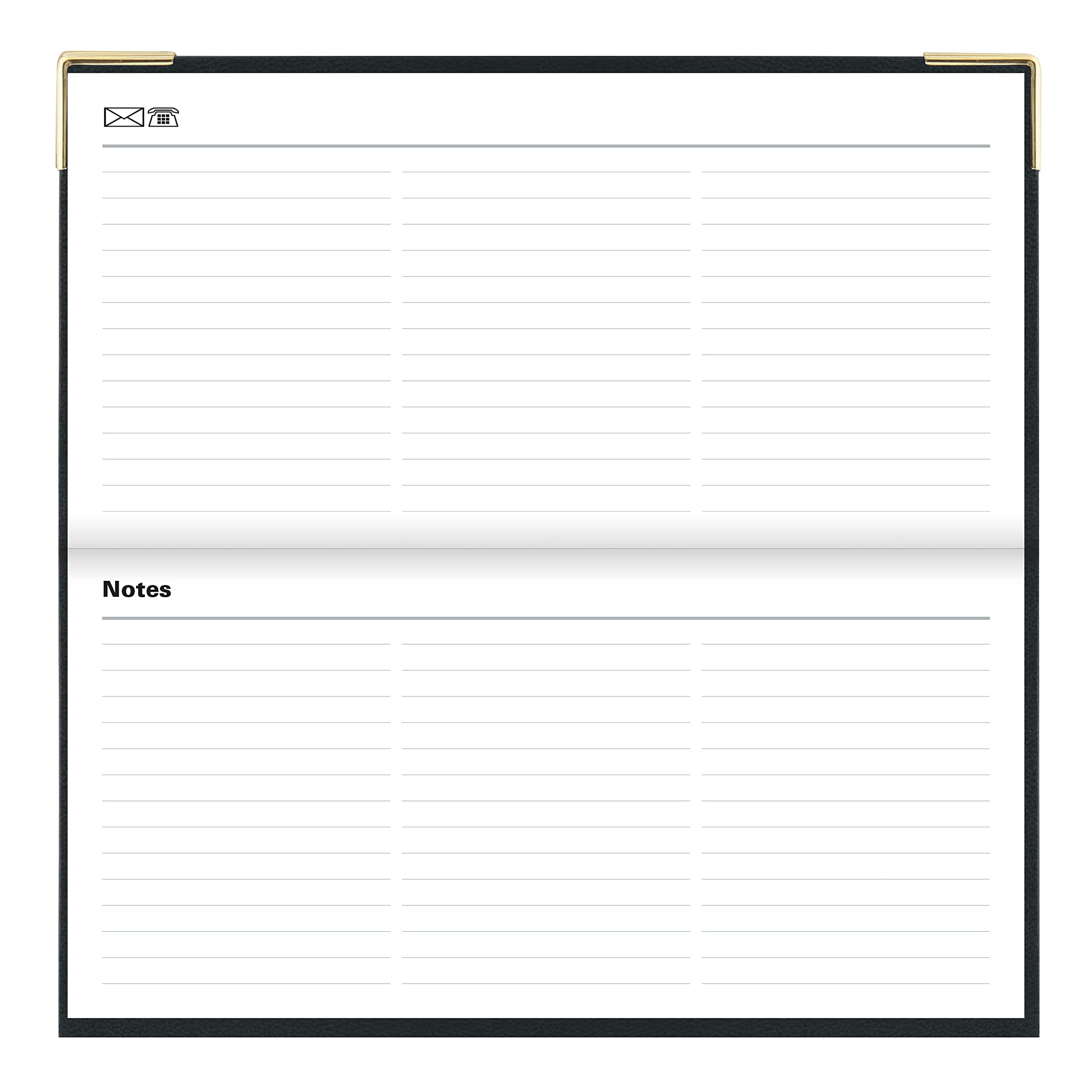 Letts of London 12S Daily Planner, Day Per Page, Classic Slim Month Per Page, 13 Months Jan 2023 - Jan 2024, Landscape Diary 2023 6 5/8" 3 1/4" (Black)
