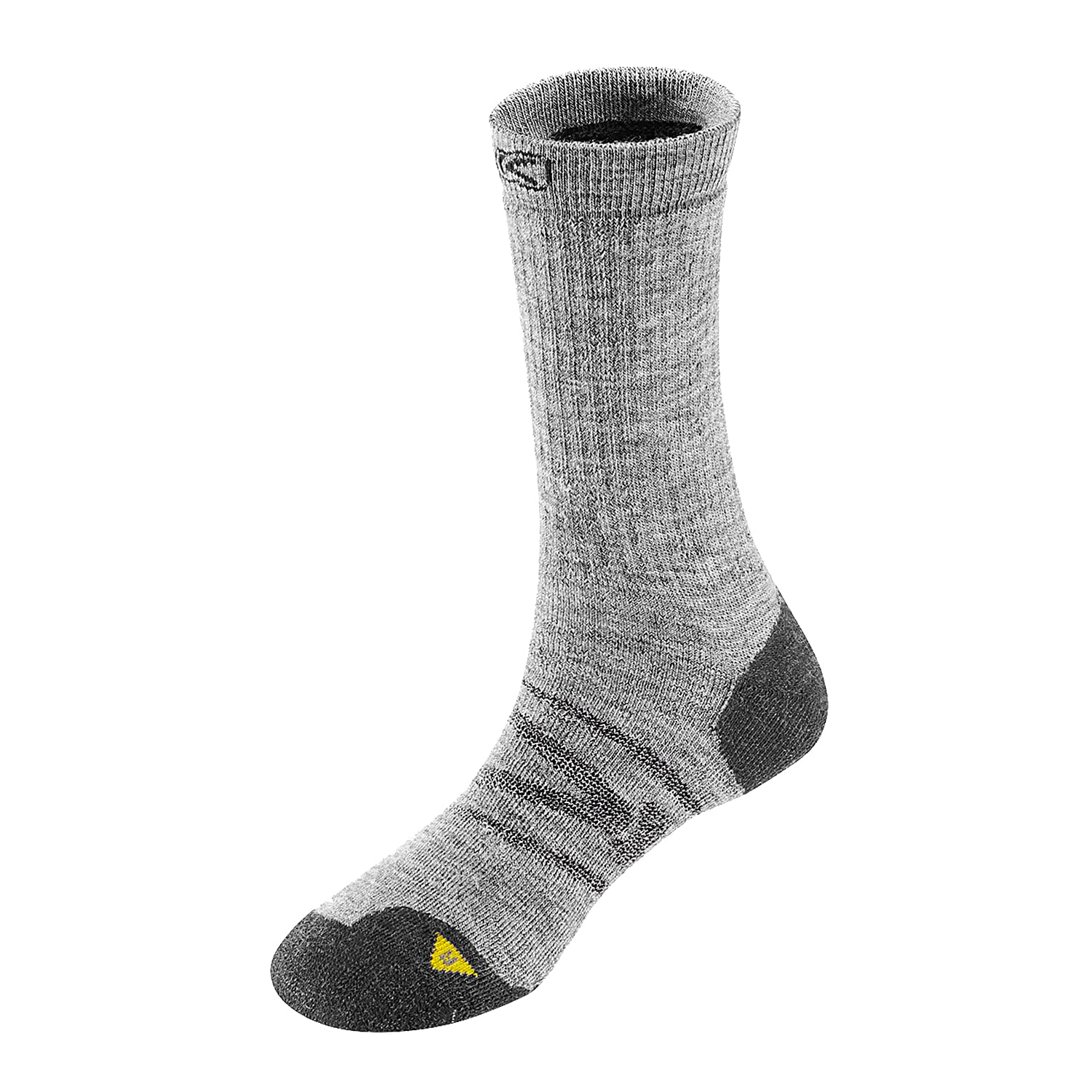 KEEN womens North Country Lite Premium Merino Wool Crew Hiking Socks, Gray, Small US