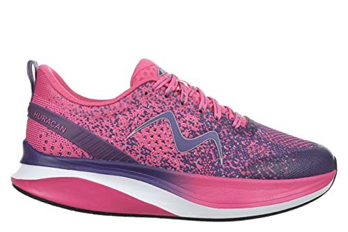 MBT Women's Huracan-3000 Rocker Bottom Running Shoe, Grey/Pink - 6 M US