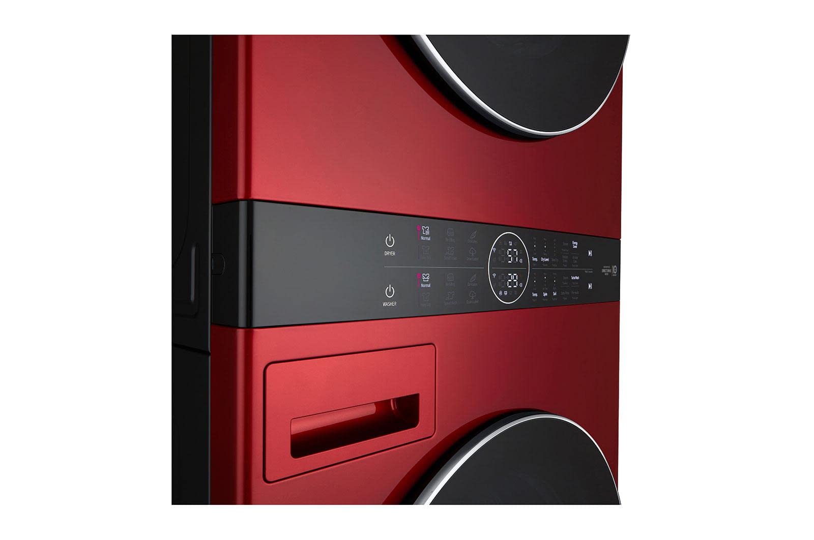 LG WKEX200HRA WashTower Washer and Dryer with TurboWash (Candy Apple Red)