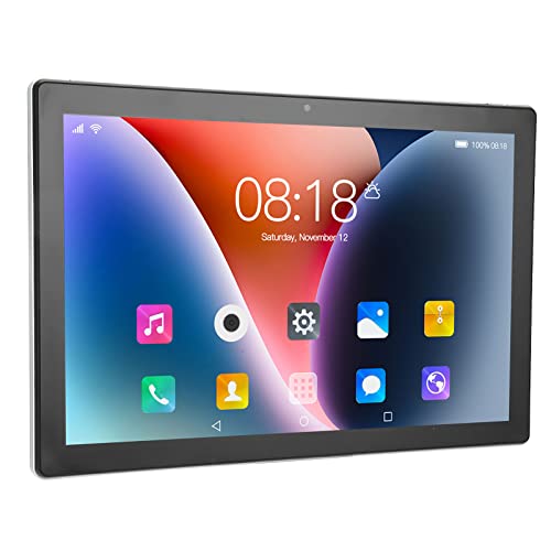 Jopwkuin 10.1 Inch Tablet, Dual SIM Dual Standby Octa Core CPU 5G WiFi Tablet for Android 10.1 for Work (White)