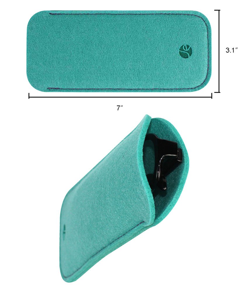 JAVOedge [5 PACK], Soft Felt Slip In Pouch Case for Sunglasses, Reading Glasses Multi Colors, MicroFiber Cloth