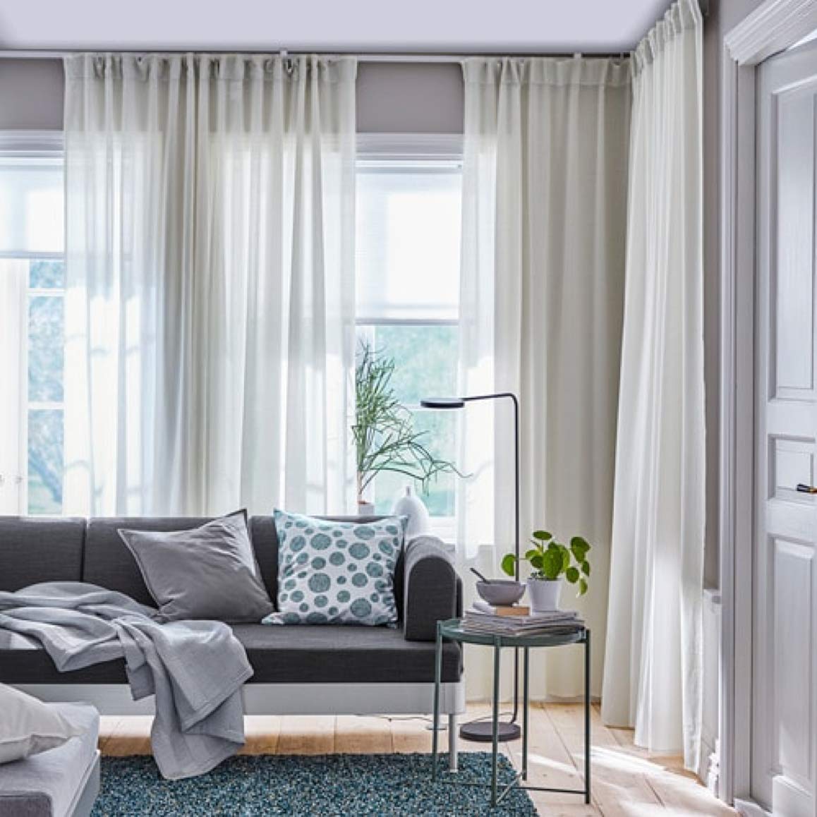 IKEA Hilja Curtains 1 Pair White 504.308.18 Size 57x98