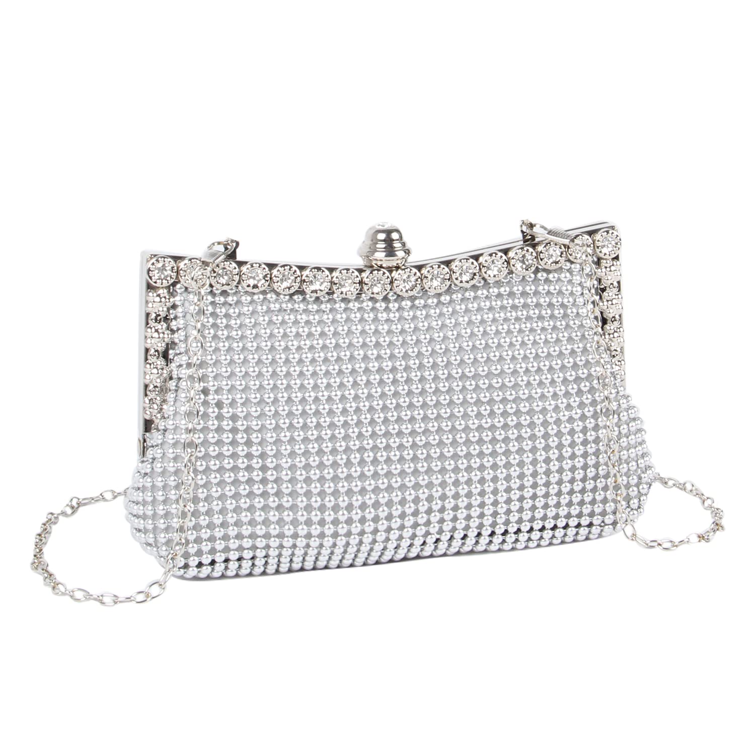 KUANG! Women’s Evening Clutch Rhinestone Purse Handbag Crystal Diamante Wedding Party Shoulder Bags