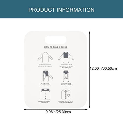 VICASKY Laundry Folder 2Pcs Shirt Folding Board Cardboard Clothes Folder PP Simple Laundry Folding Helper Tool Board T Shirts Dress Shirts(White) Laundry Organization