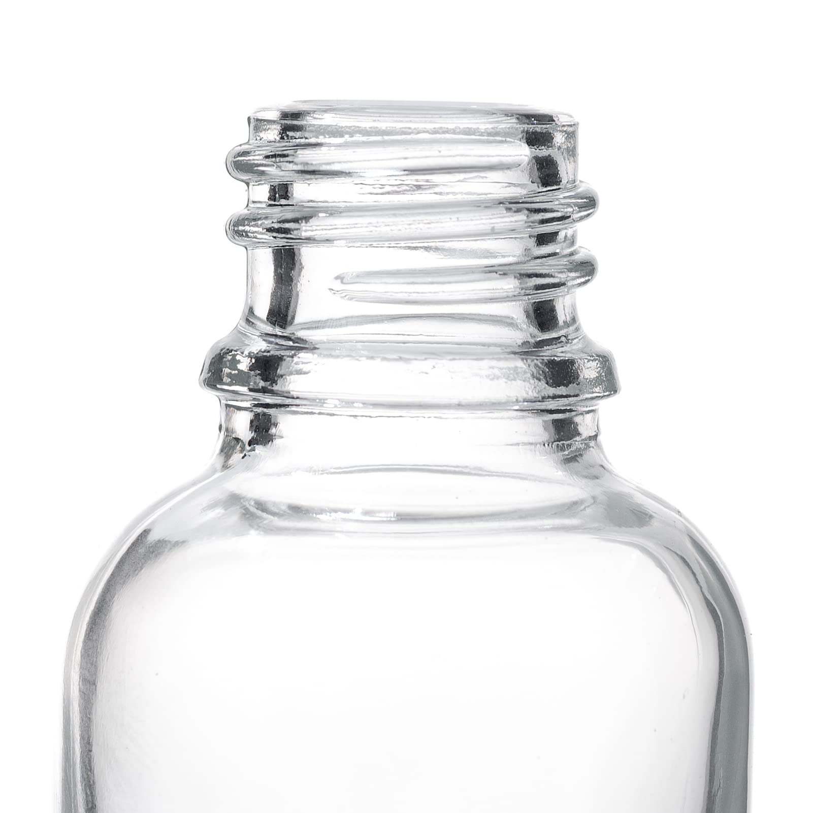 Poadool 3 Pack 1oz (30ml) Eye Dropper Bottles, Clear Glass Dropper Bottle with Bamboo Eye Dropper, Tincture Bottles with Dropper, Neck Size 18mm. 1ml Strong Suction.
