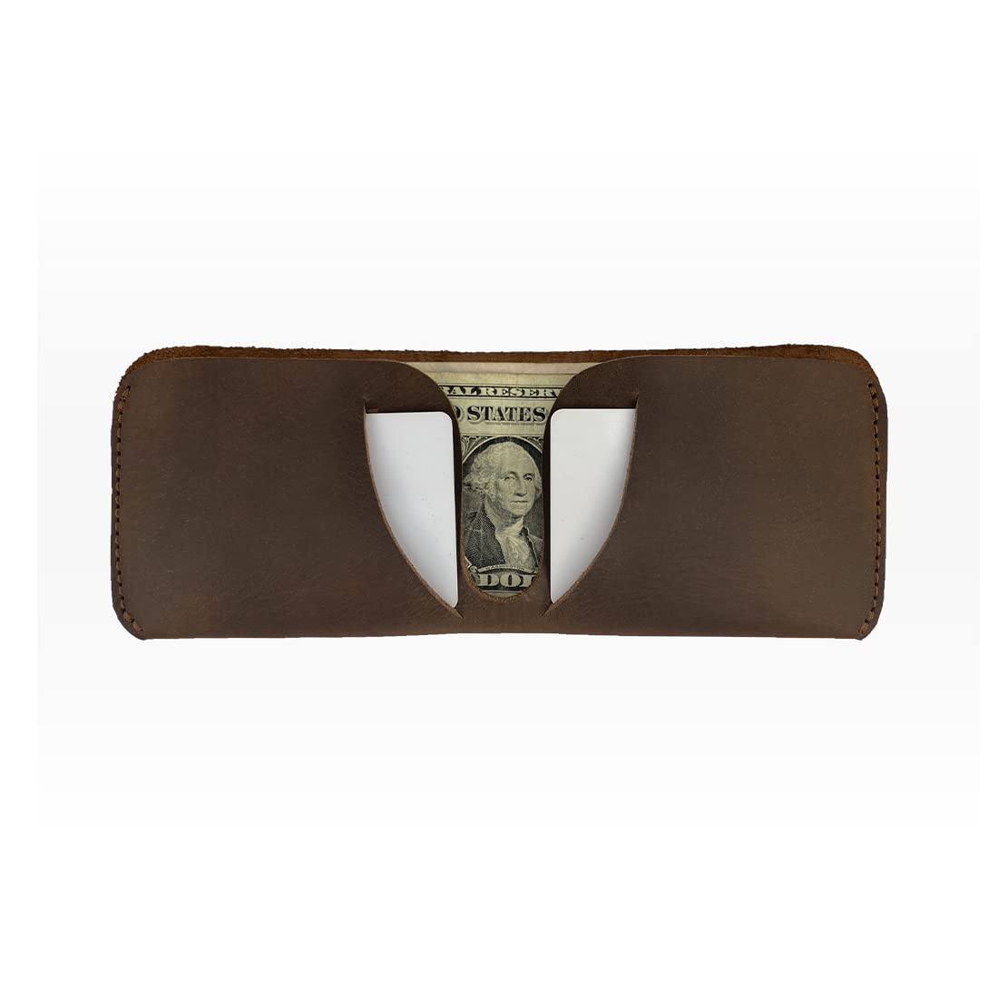 Hide & Drink, Classic Slimfold Wallet, Card Organizer Holder, Travel Accessory, Full Grain Leather, Handmade (Bourbon Brown)