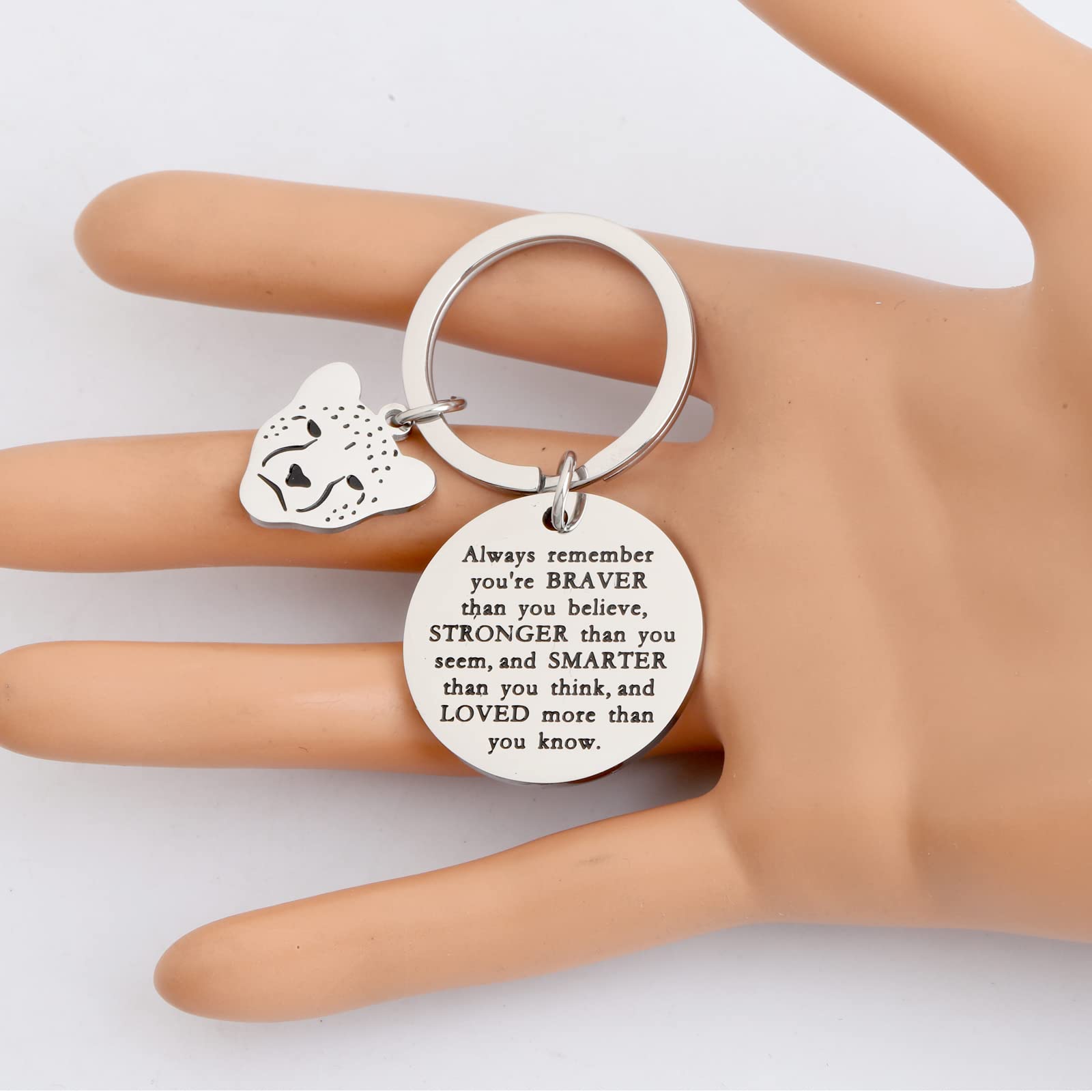 KUIYAI Leopard Lovers Gift Leopard Always Remember Gift Cheetah Gift Animal Lovers Gift Friend Gift Leopard Wildlife Keychain (LeopardAlwaysK)